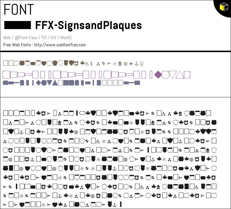 FFX Signs and Plaques Fonts Downloads - WebFontFree.Com