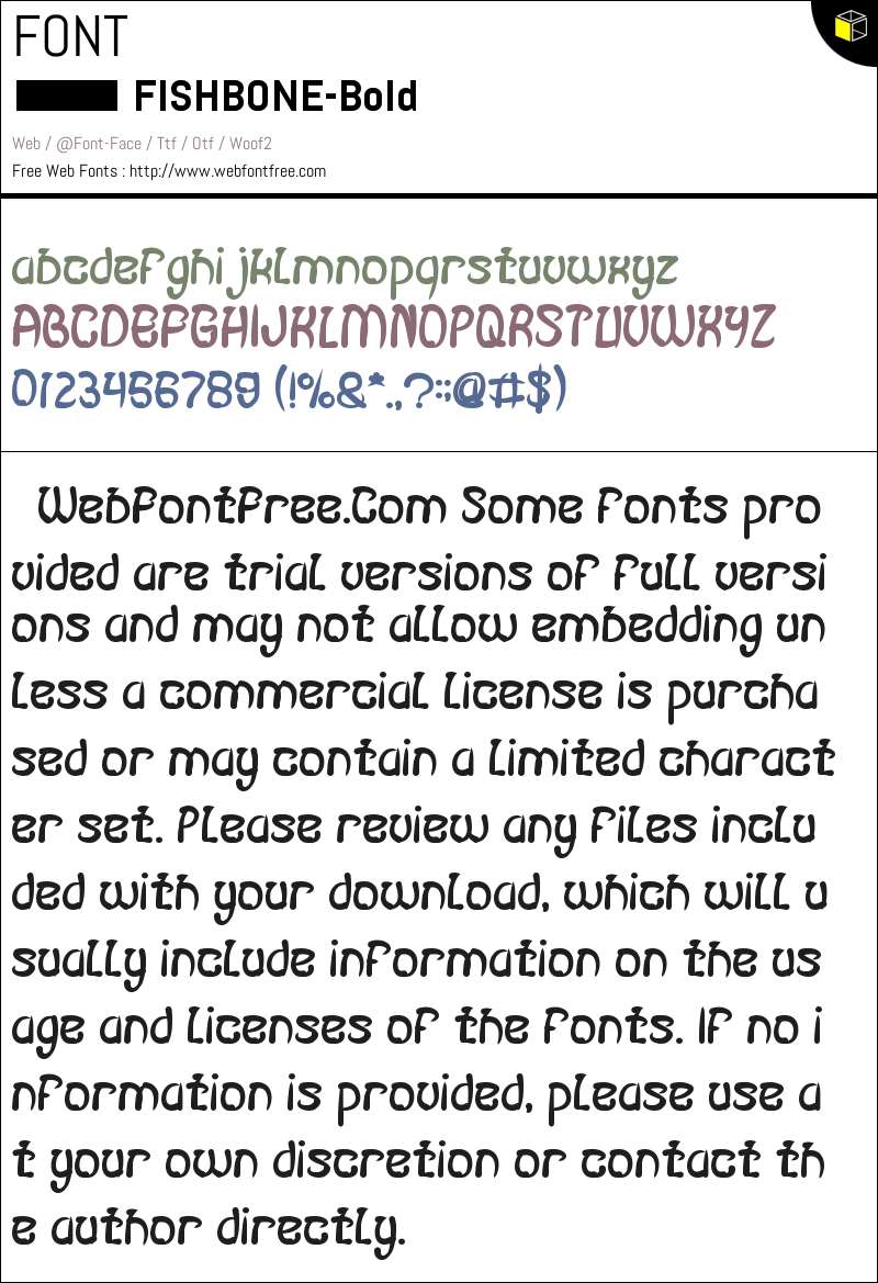 FISH BONE Bold Fonts Downloads - WebFontFree.Com