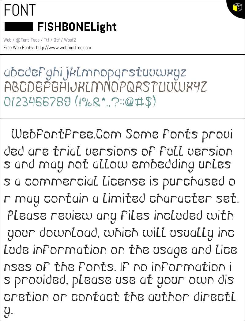FISH BONE-Light Fonts Downloads - WebFontFree.Com