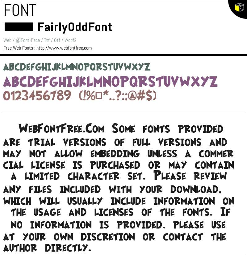 Fairly OddFont Fonts Downloads - WebFontFree.Com