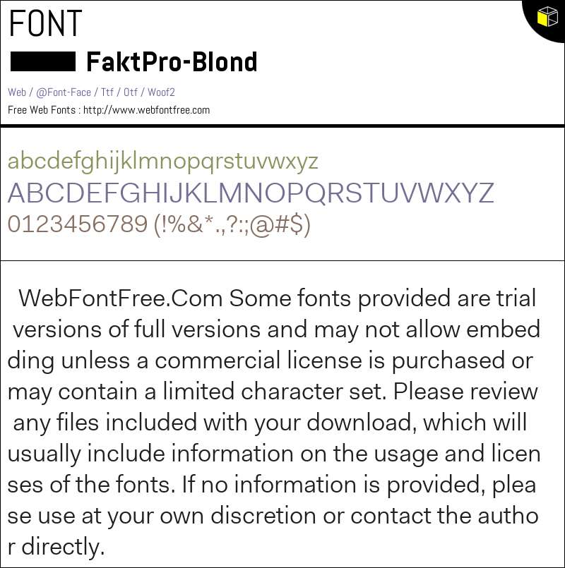 Fakt Pro Blond Fonts Downloads - WebFontFree.Com