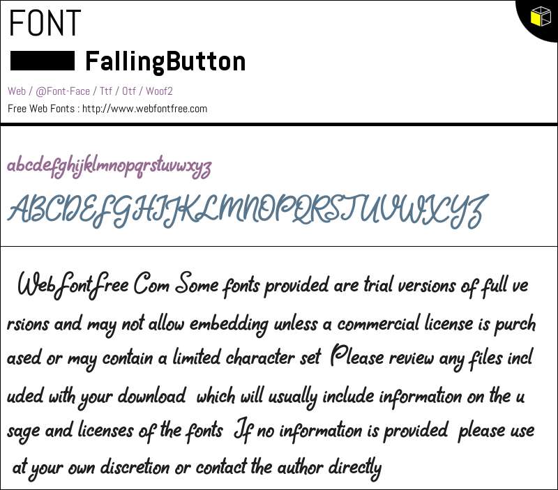 Falling Button Fonts Downloads - WebFontFree.Com