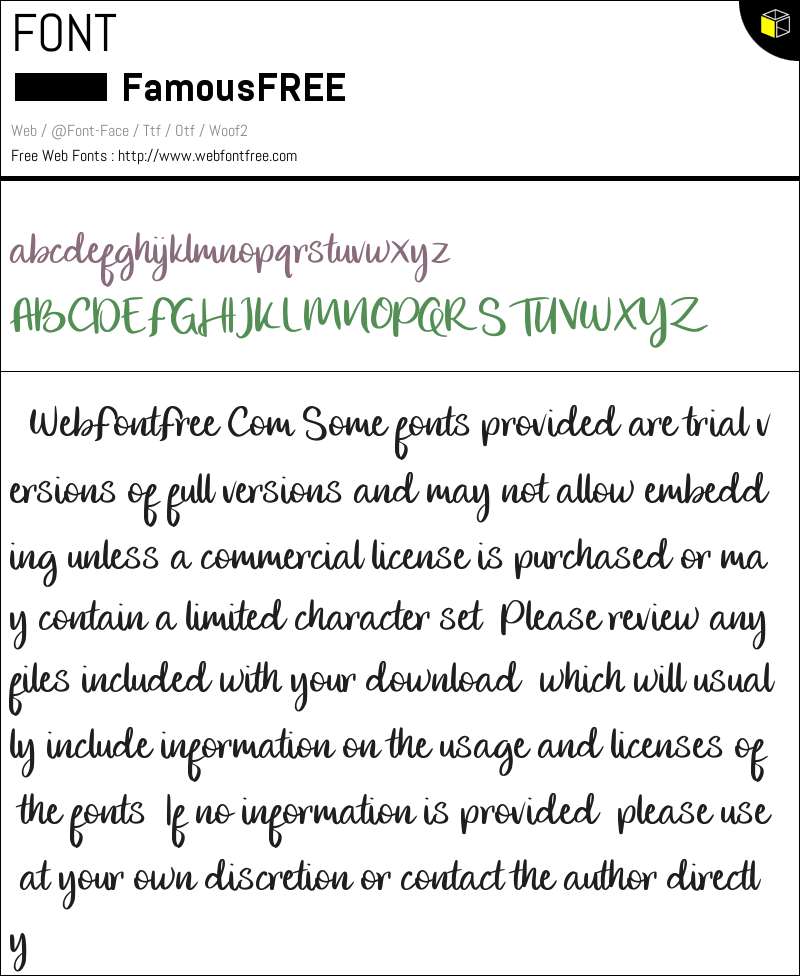 Famous FREE Fonts Downloads - WebFontFree.Com