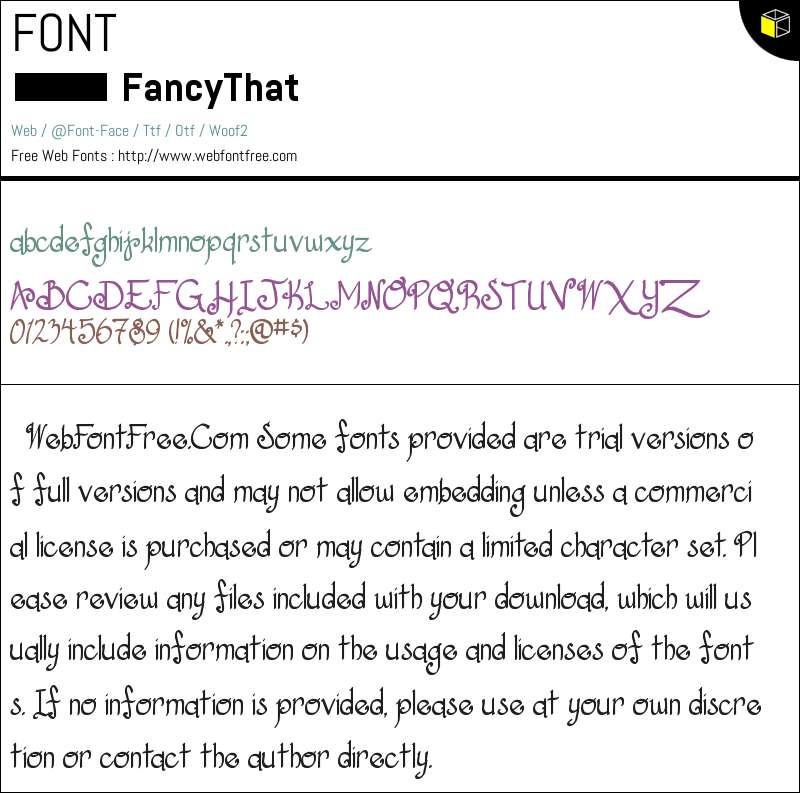 Fancy That Fonts Downloads - WebFontFree.Com