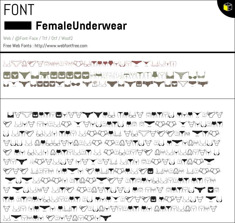 Female Underwear Fonts Downloads - WebFontFree.Com