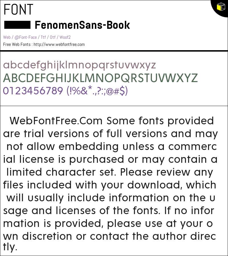Fenomen Sans Book Fonts Downloads - WebFontFree.Com