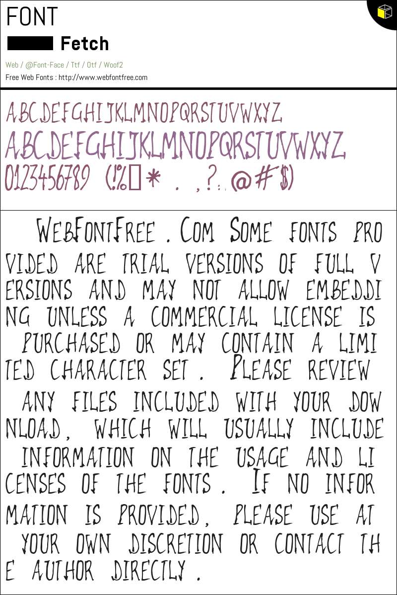 Fetch Fonts Downloads - WebFontFree.Com