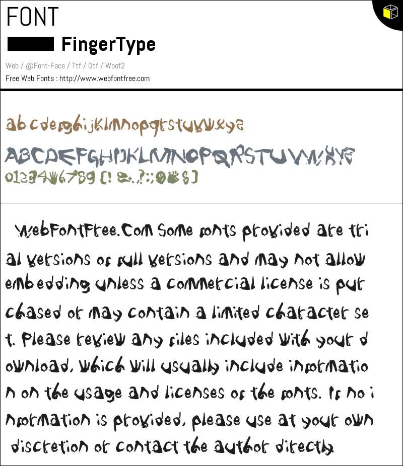 FingerType Fonts Downloads - WebFontFree.Com