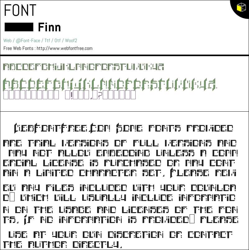 Finn Fonts Downloads - WebFontFree.Com