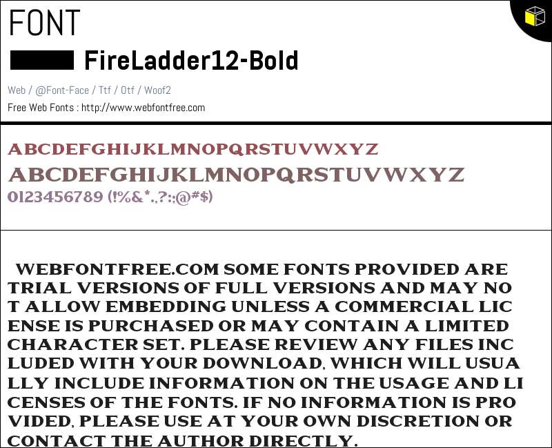 Fire Ladder 12 Bold Fonts Downloads - WebFontFree.Com