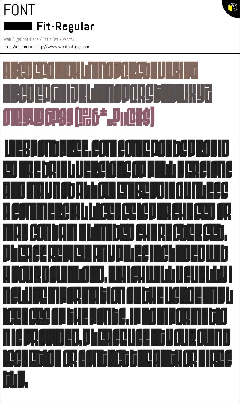 Fit Regular Fonts Downloads - WebFontFree.Com