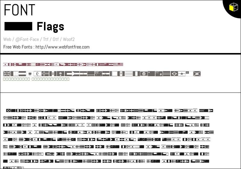 Flags Fonts Downloads - WebFontFree.Com