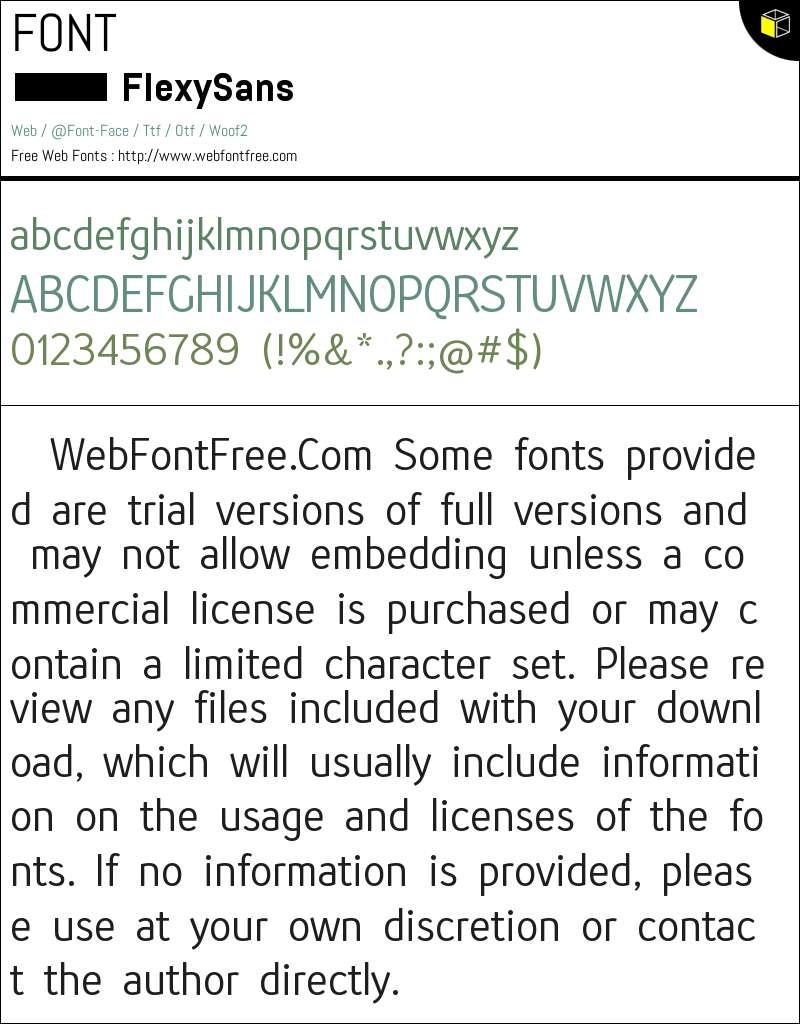 Flexy Sans Fonts Downloads - WebFontFree.Com