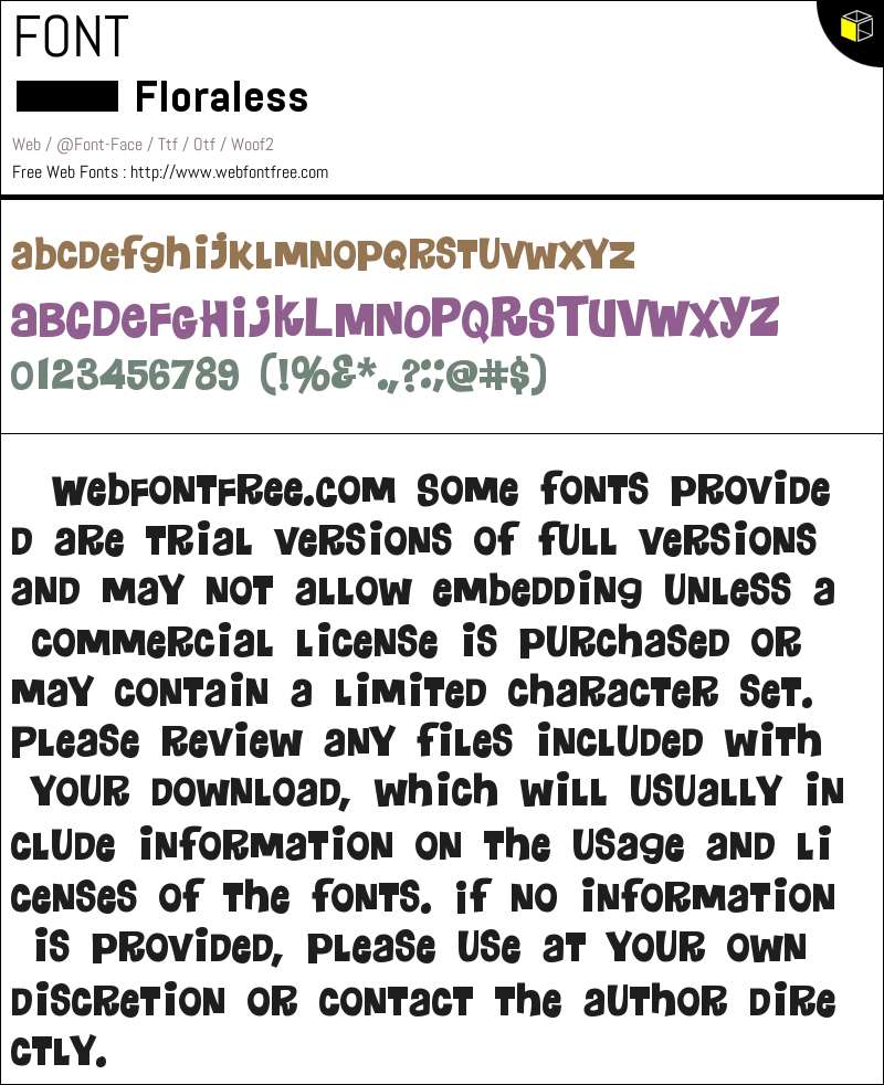 Floraless Fonts Downloads - WebFontFree.Com