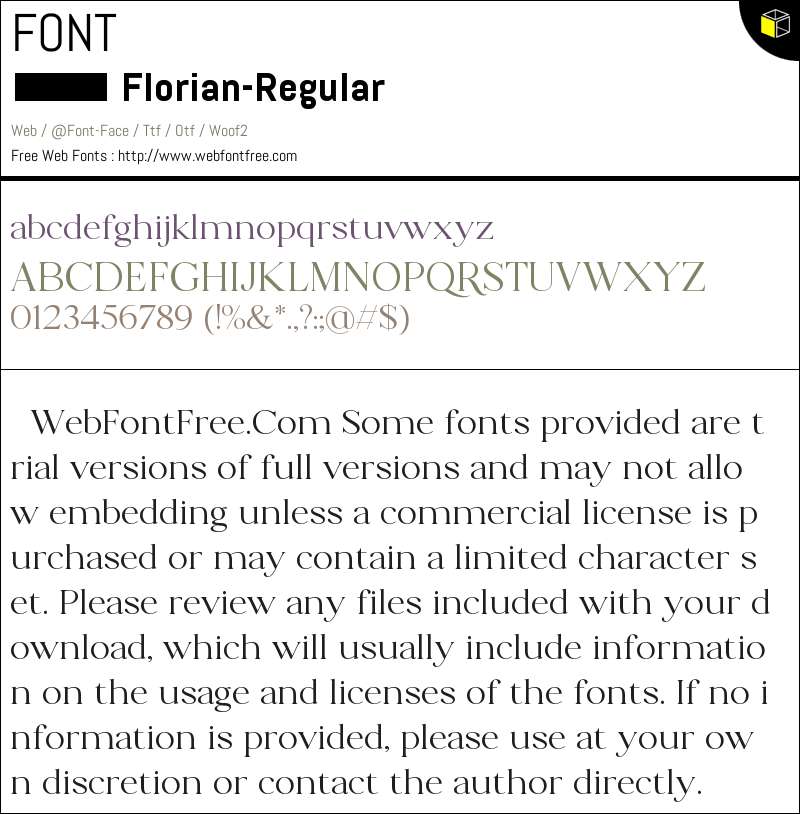 Florian W05 Regular Fonts Downloads - WebFontFree.Com