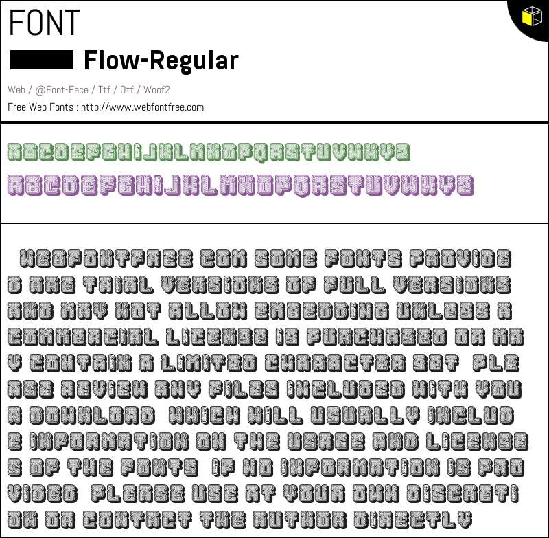 Flow Regular Fonts Downloads - WebFontFree.Com