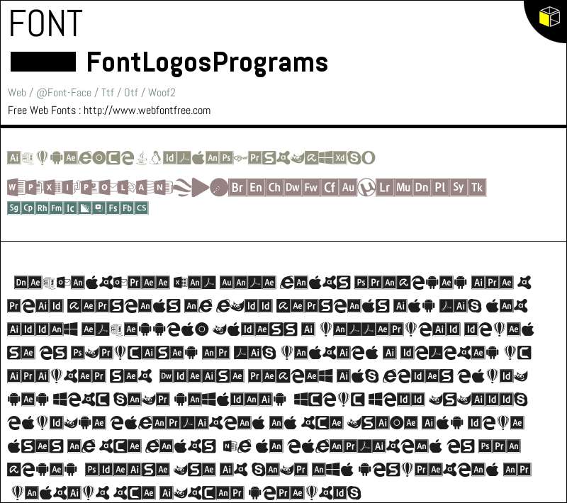 Font Logos Programs Fonts Downloads - WebFontFree.Com