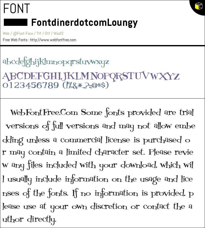 Fontdinerdotcom Loungy Fonts Downloads - WebFontFree.Com