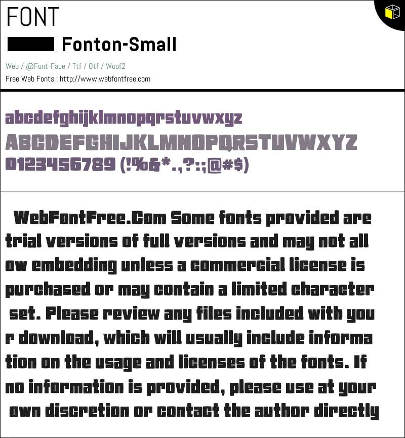 Fonton-Small Fonts Downloads - WebFontFree.Com