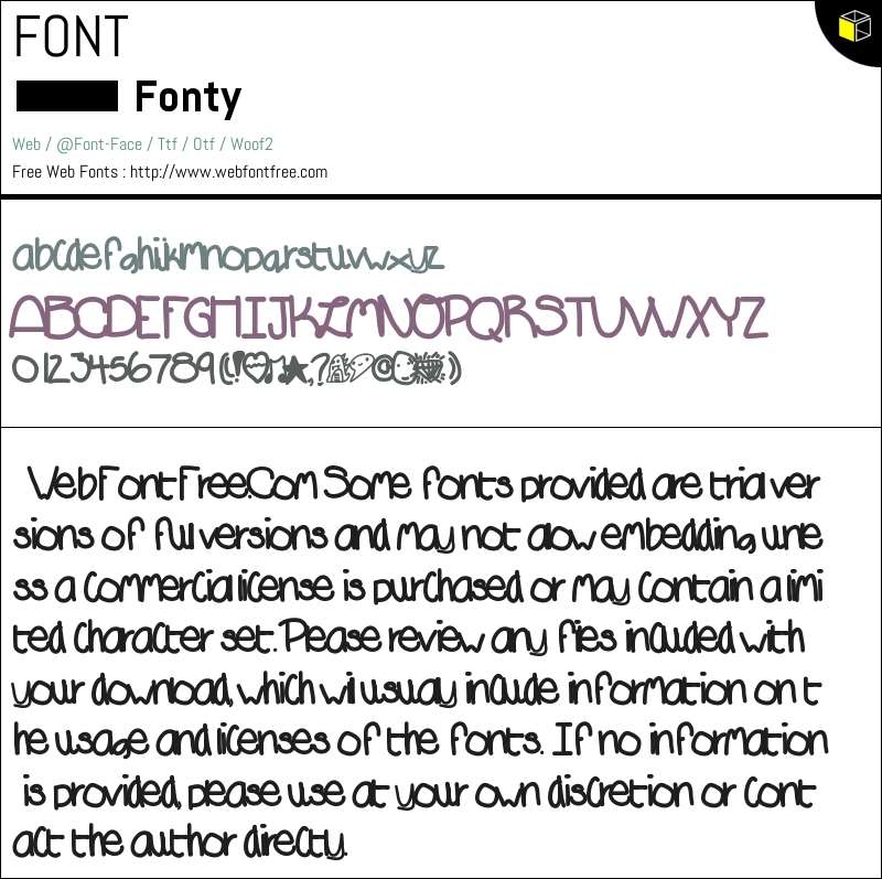 Fonty Fonts Downloads - WebFontFree.Com