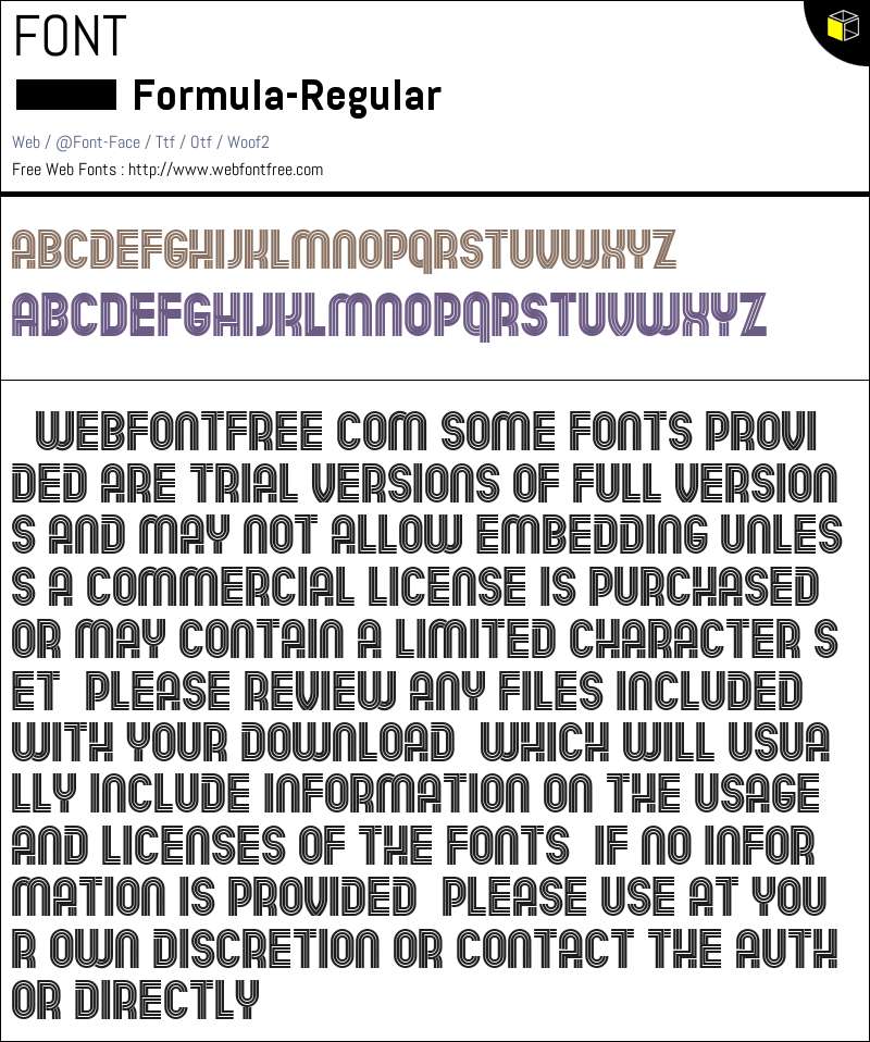 Formula Regular Fonts Downloads - WebFontFree.Com