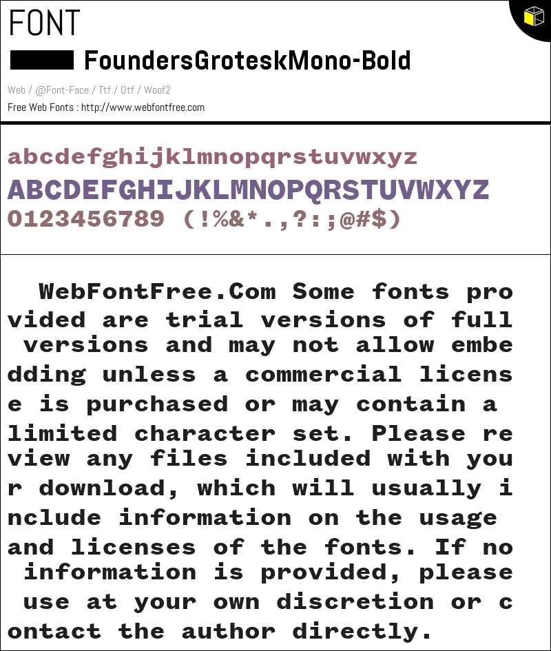 Founders Grotesk Mono Bold Regular Fonts Downloads - WebFontFree.Com