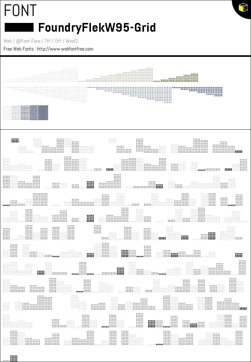 Foundry Flek W95 Grid Fonts Downloads - WebFontFree.Com
