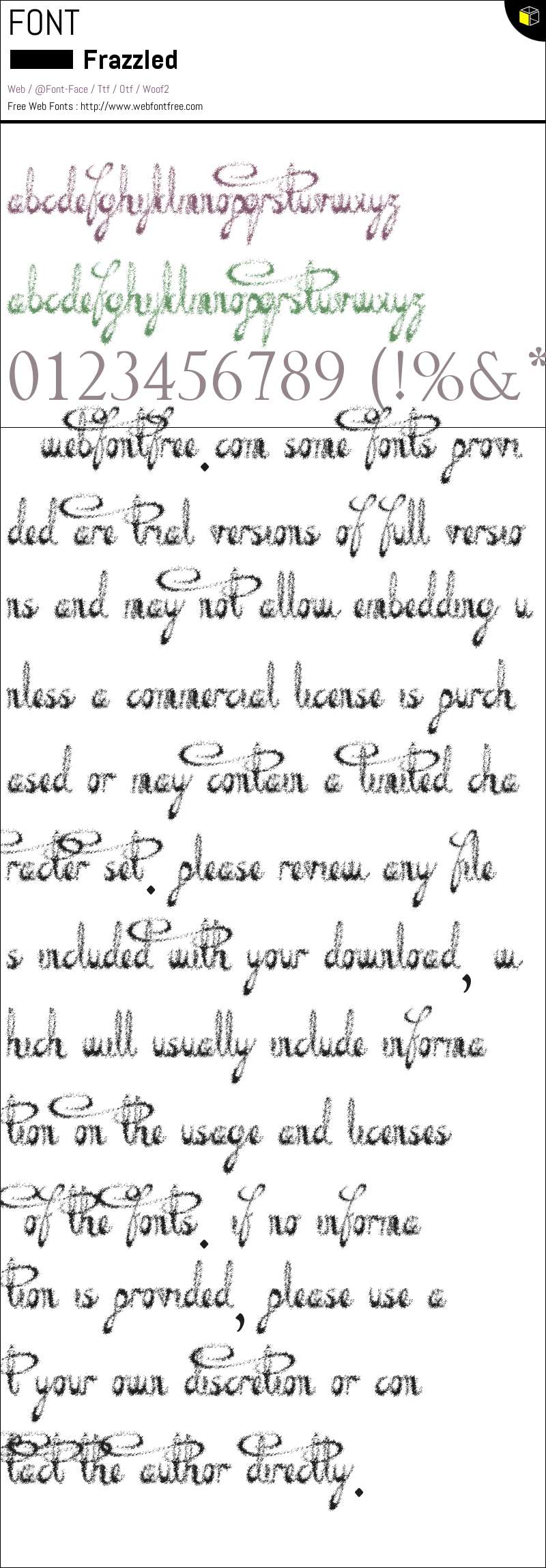 Frazzled Fonts Downloads - WebFontFree.Com