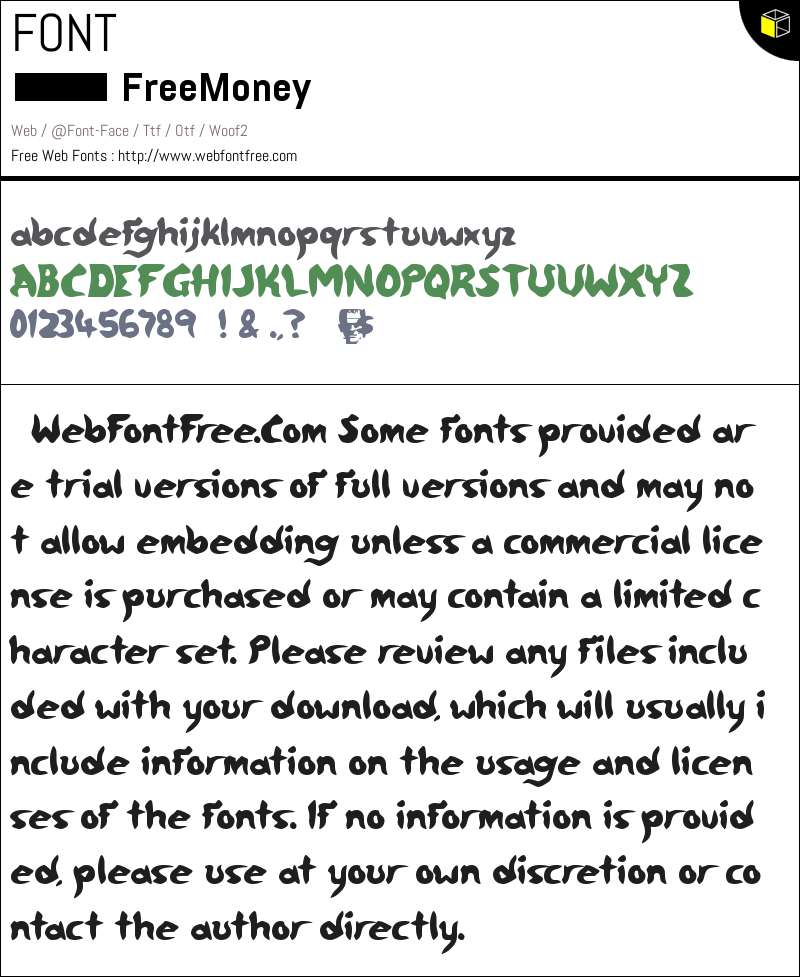 FreeMoney Fonts Downloads - WebFontFree.Com
