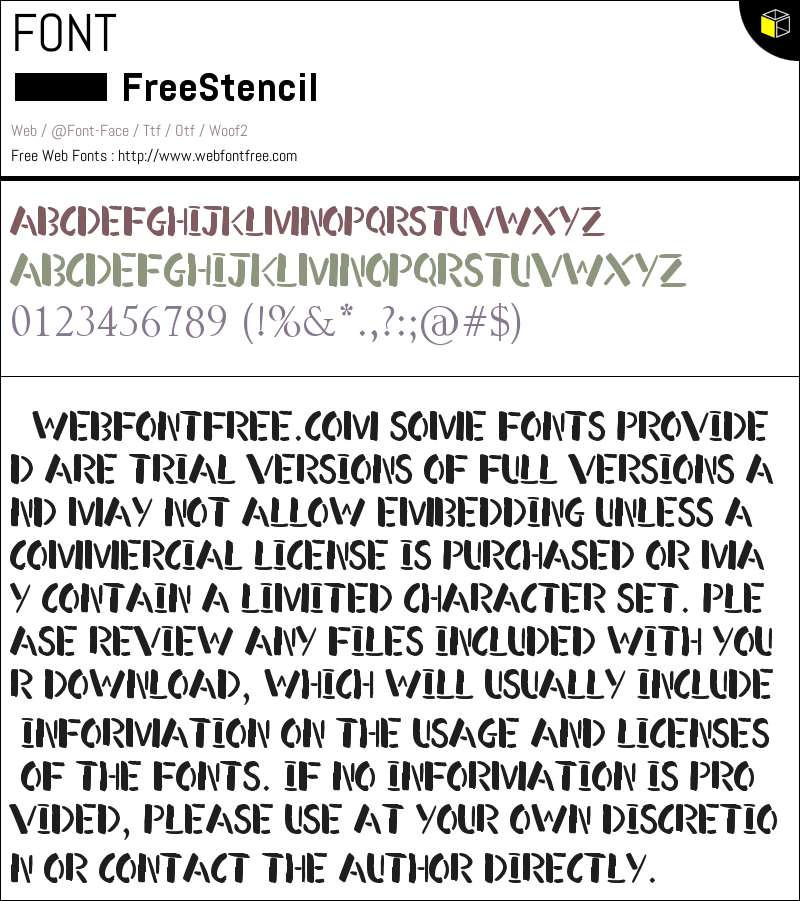Free Stencil Fonts Downloads - WebFontFree.Com