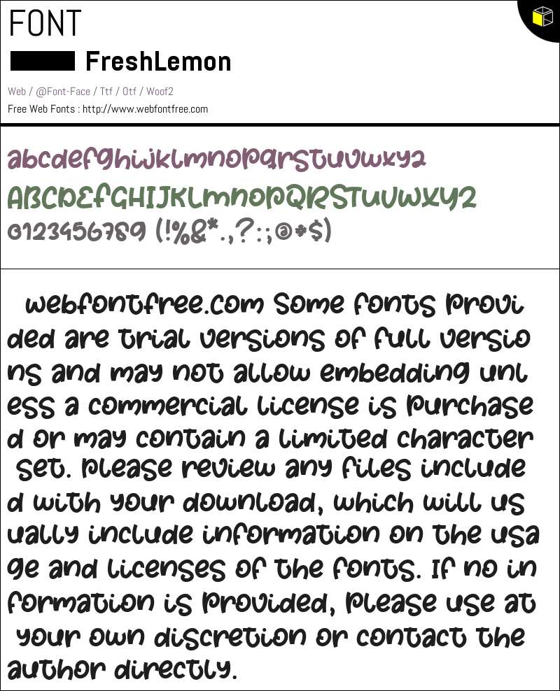 Fresh Lemon Fonts Downloads - WebFontFree.Com