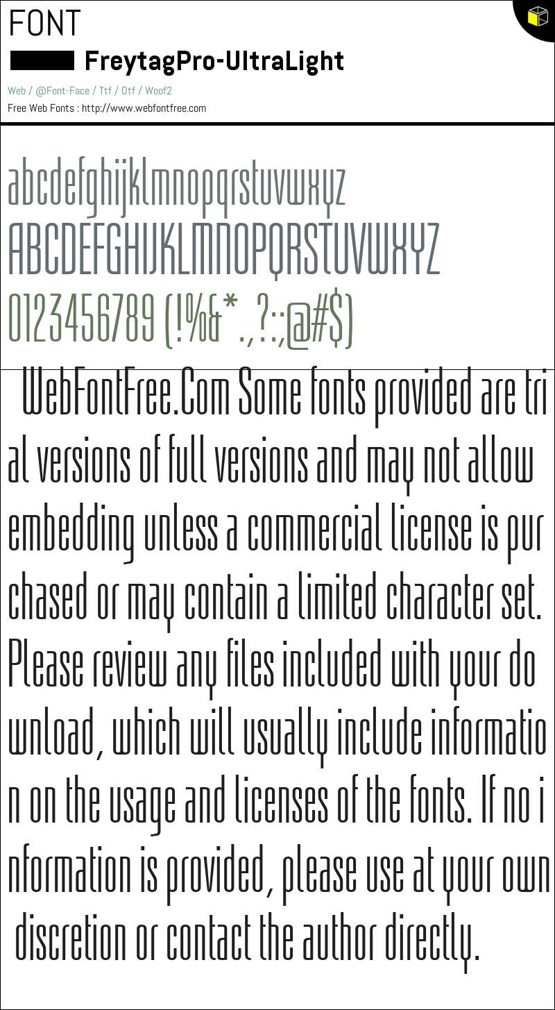 Freytag Pro Ultra Light Fonts Downloads - WebFontFree.Com