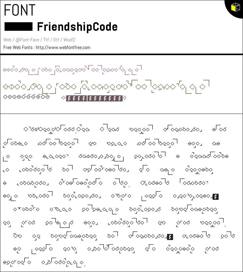 FriendshipCode Regular Fonts Downloads - WebFontFree.Com