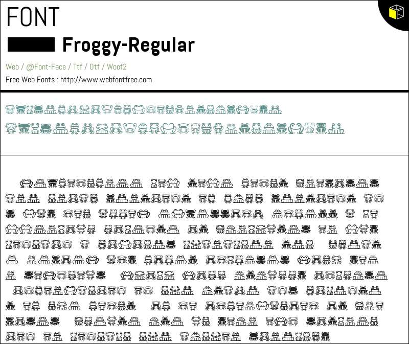 Froggy Regular Fonts Downloads - WebFontFree.Com