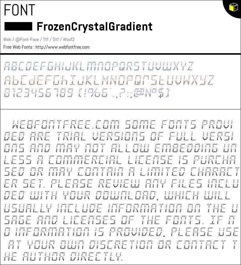 Frozen Crystal Gradient Fonts Downloads - WebFontFree.Com