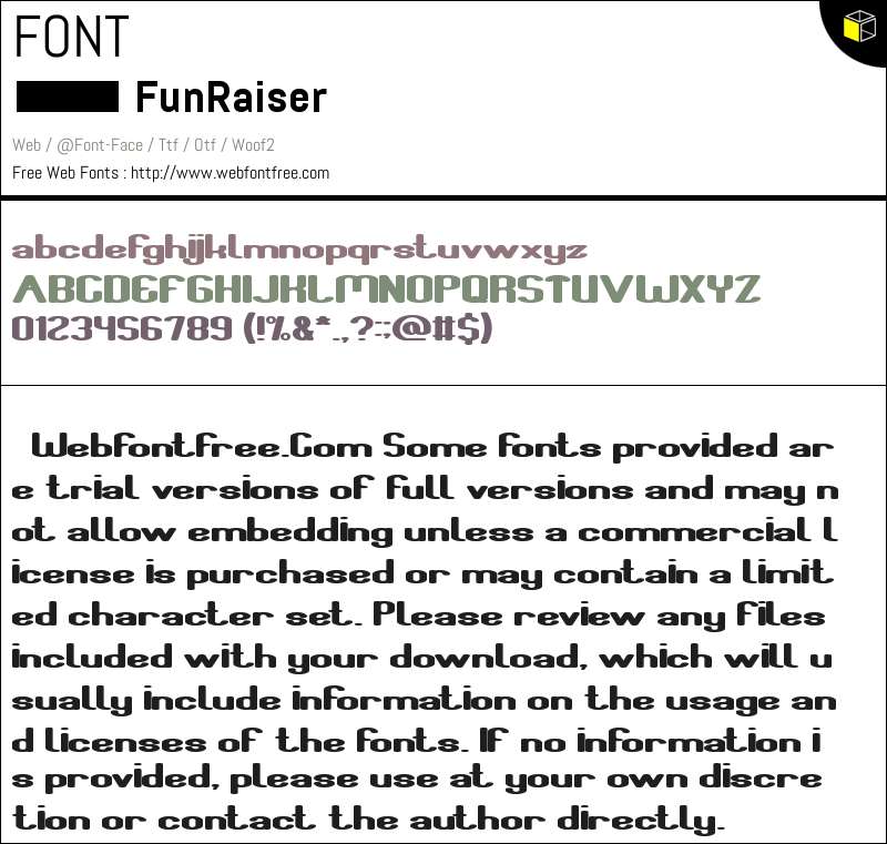 Fun Raiser Fonts Downloads - WebFontFree.Com
