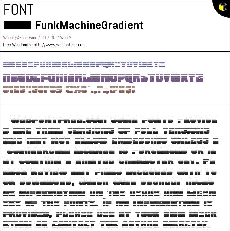 Funk Machine Gradient Fonts Downloads - WebFontFree.Com