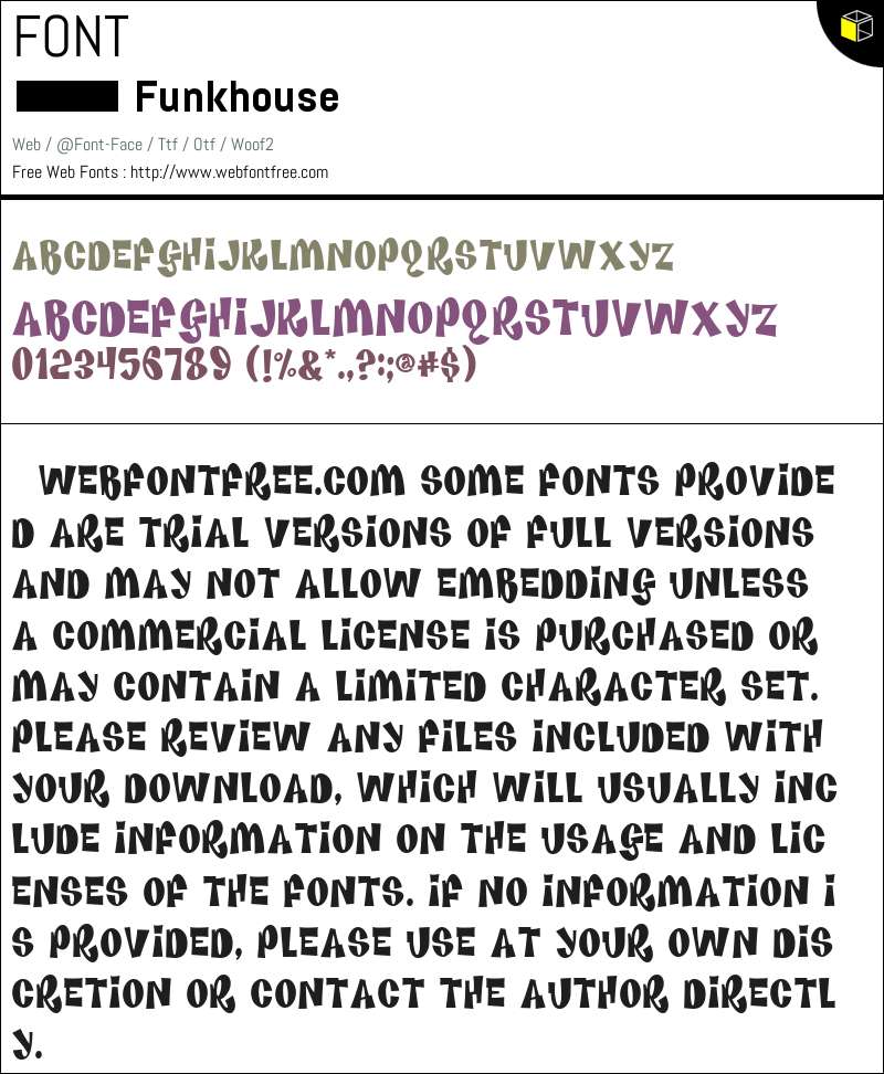 Funkhouse Fonts Downloads - WebFontFree.Com