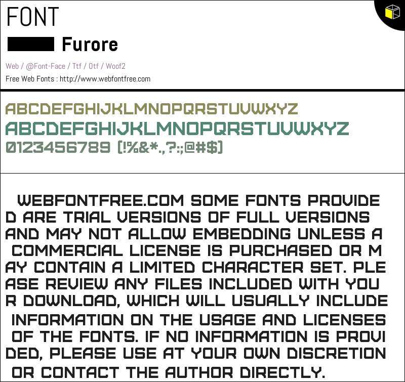Furore Fonts Downloads - WebFontFree.Com