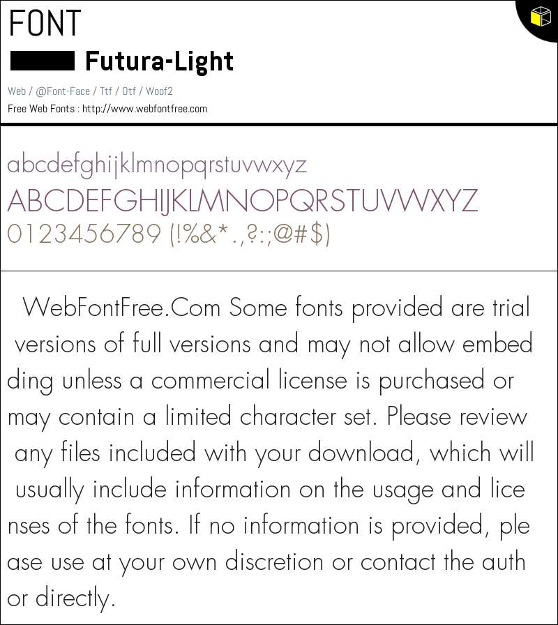 Futura-Light Fonts Downloads - WebFontFree.Com