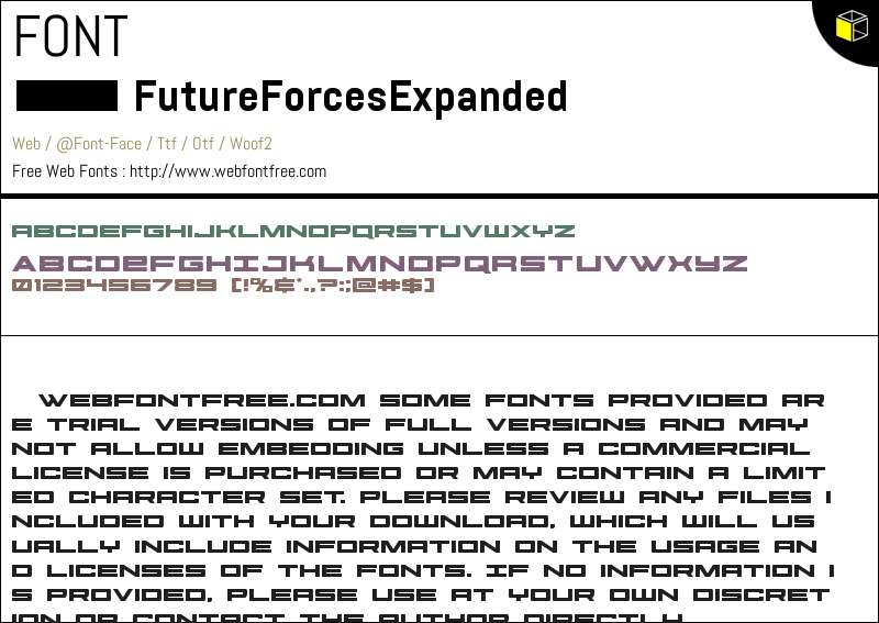 Future Forces Expanded 字体 下载 - WebFontFree.Com