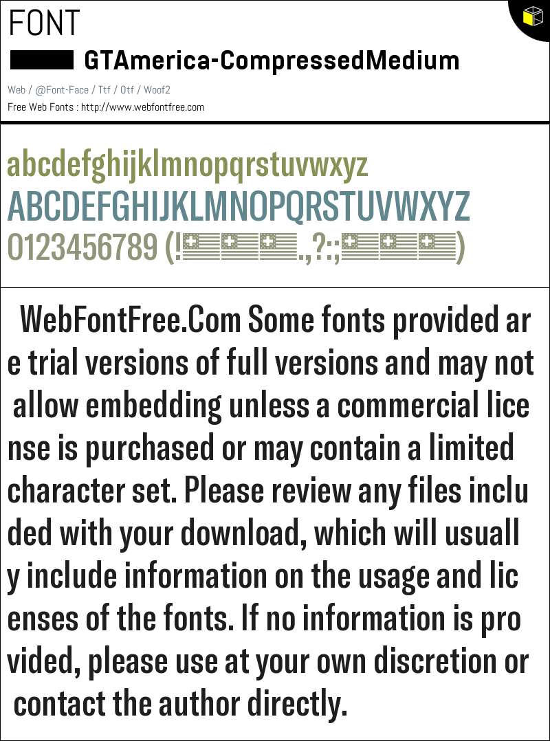 GT America Compressed Medium 字体 下载 - WebFontFree.Com