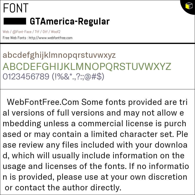 GT America Regular 字体 下载 - WebFontFree.Com