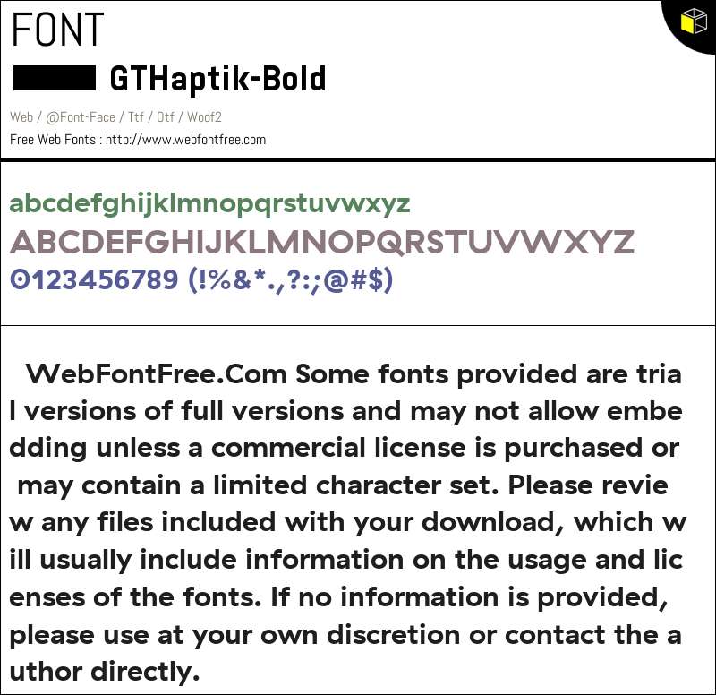 GT Haptik Bold Regular Fuentes Descargar - WebFontFree.Com