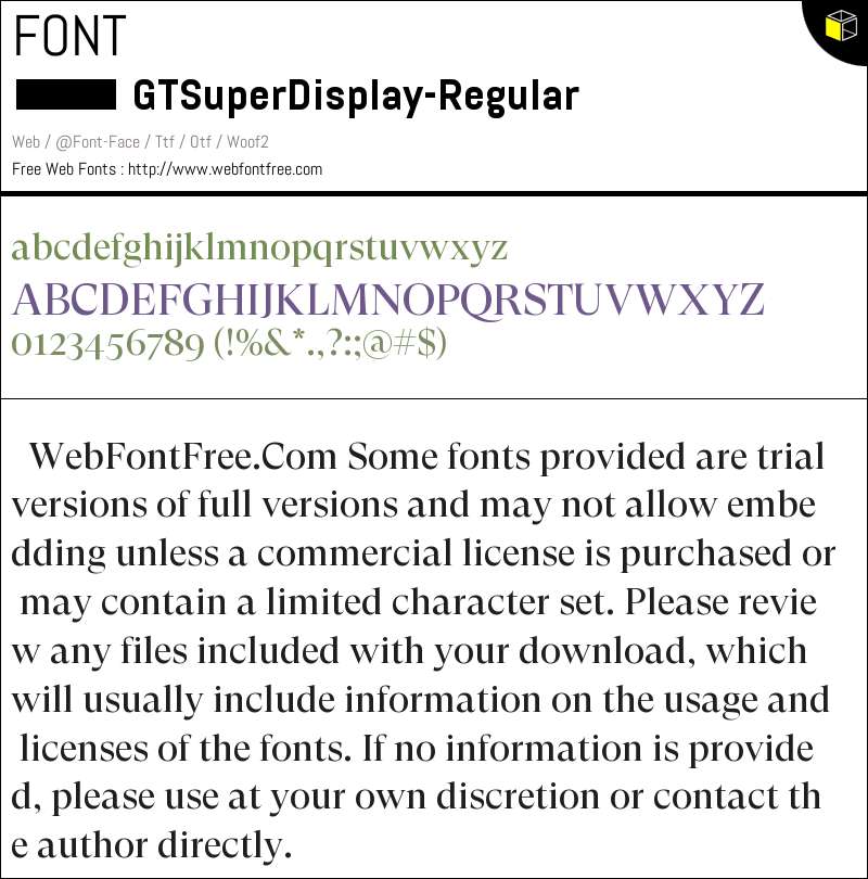 GT Super Display Regular Fonts Downloads - WebFontFree.Com