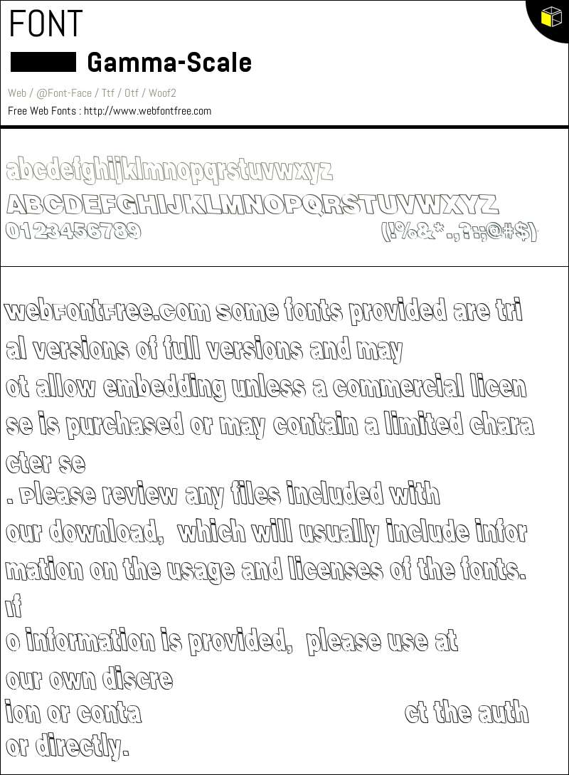 Gamma Scale Fonts Downloads - WebFontFree.Com