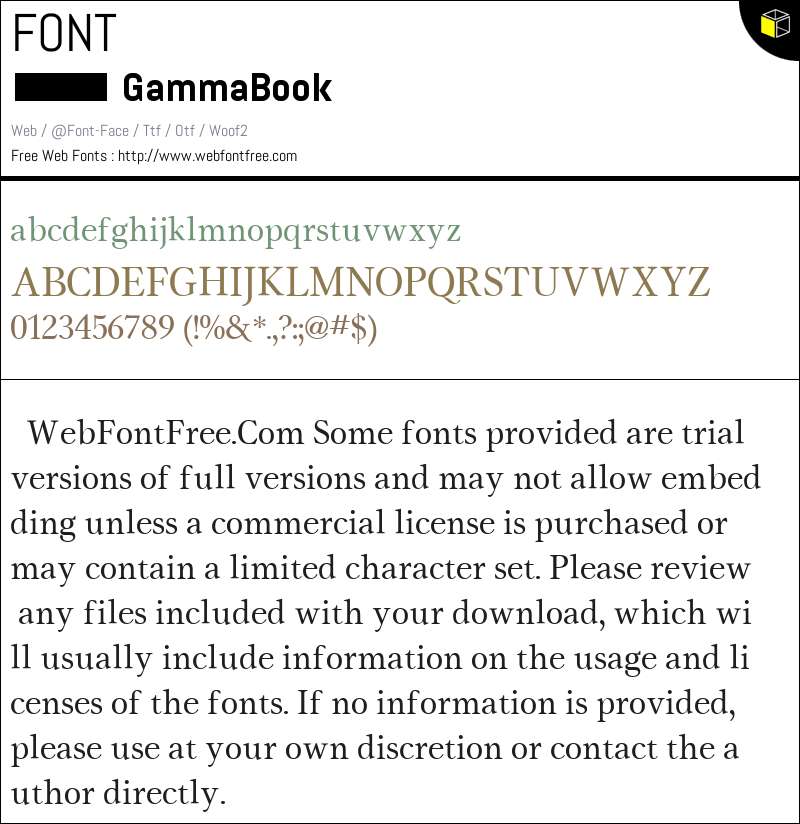 Gamma Regular Fonts Downloads - WebFontFree.Com