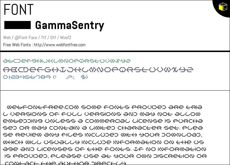 Gamma Sentry Fuentes Descargar - WebFontFree.Com