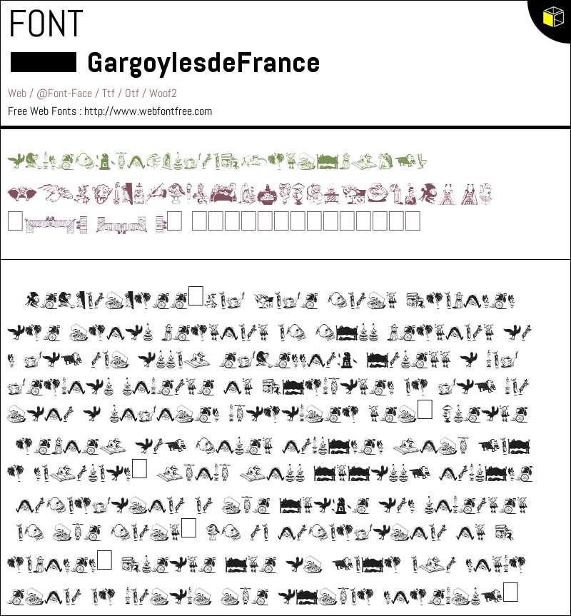 Gargoyles de France Fonts Downloads - WebFontFree.Com