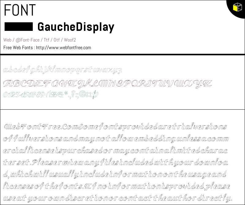 Gauche Display Fonts Downloads - WebFontFree.Com